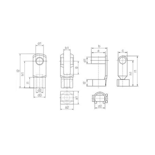 Clevis joint with spring-loaded fixing clip GERMF | HENNLICH Good Idea