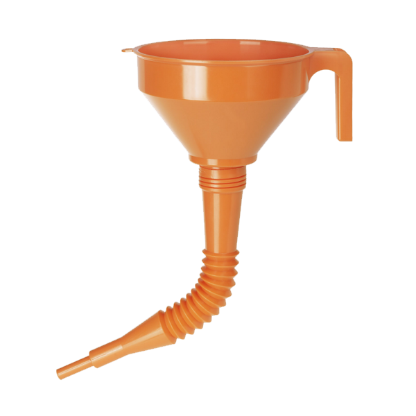 Plastic funnel HDPE 160 d160 mm, strainer, flexible outlet tube